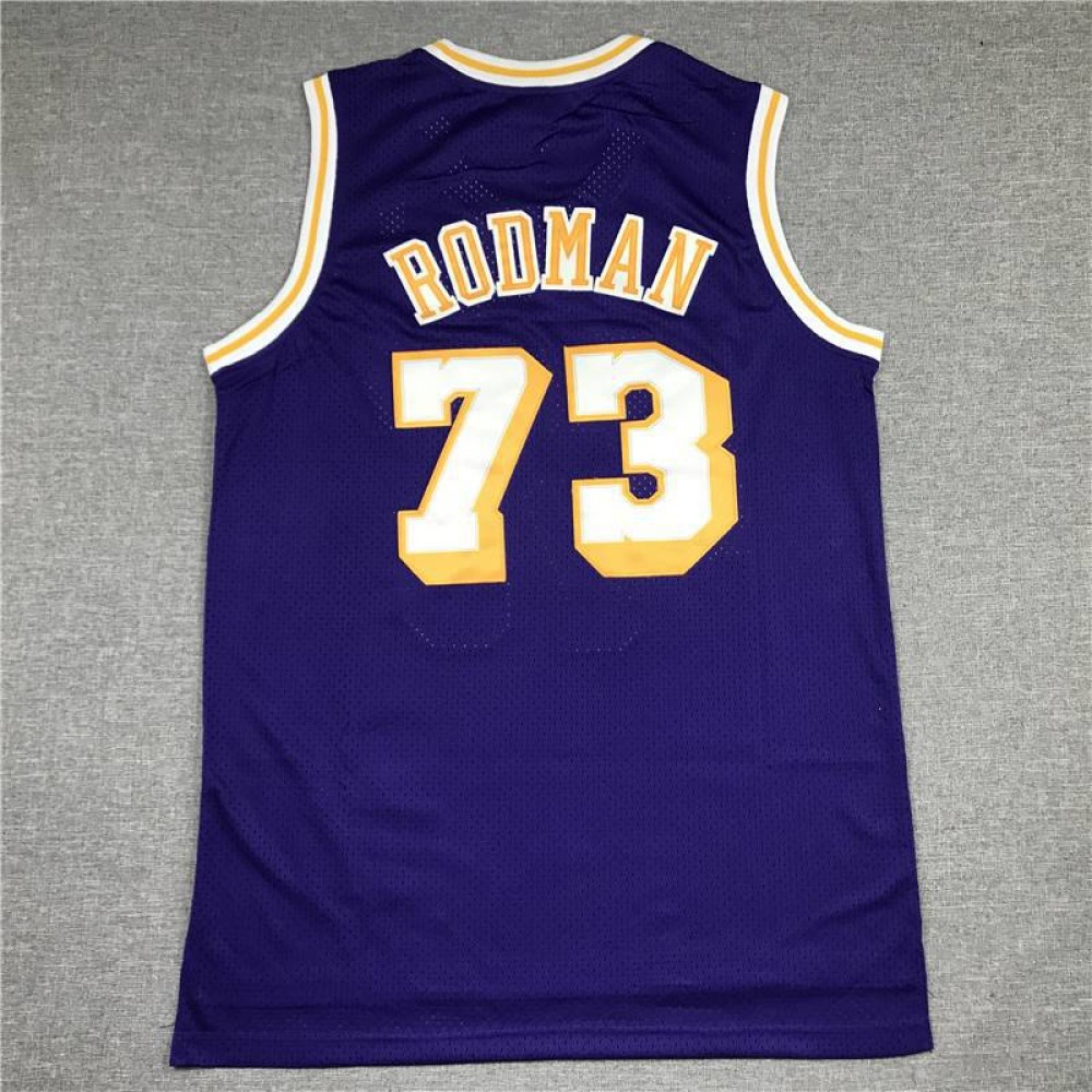 Camiseta Dennis Rodman #73 Los Angeles Lakers Icon Clásico Púrpura ⋆ ...