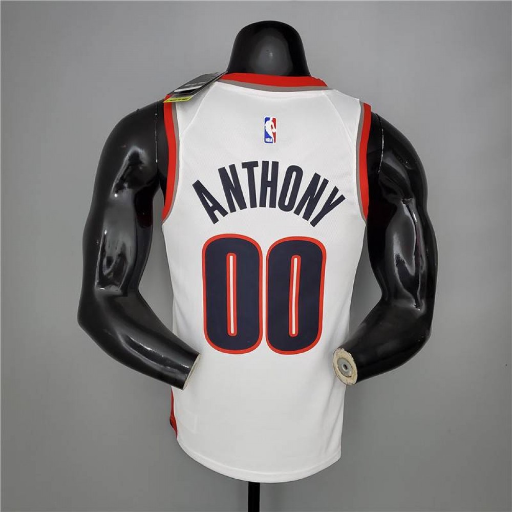 Camiseta Carmelo Anthony #00 Portland Trail Blazers 2021 Blanco ⋆ ...