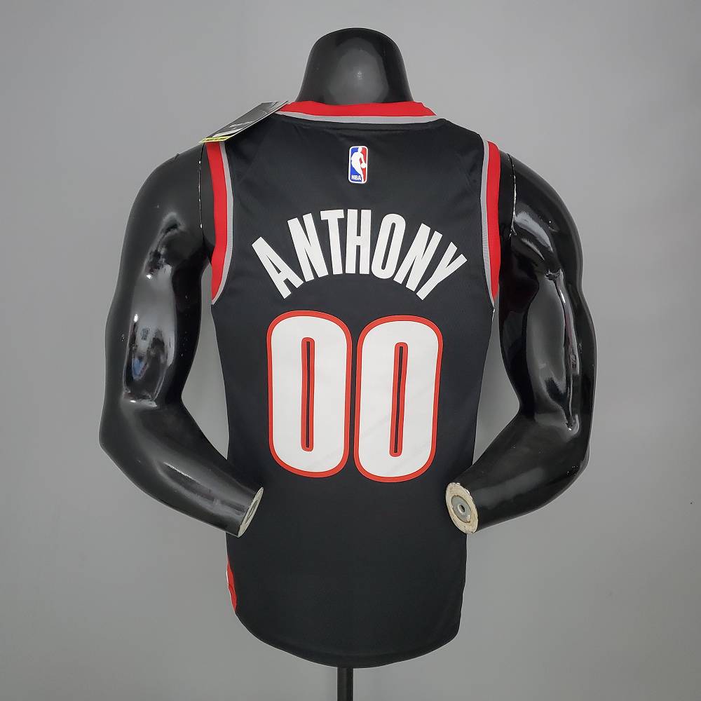 Camiseta Carmelo Anthony #00 Portland Trail Blazers 2021 Negro ⋆ ...