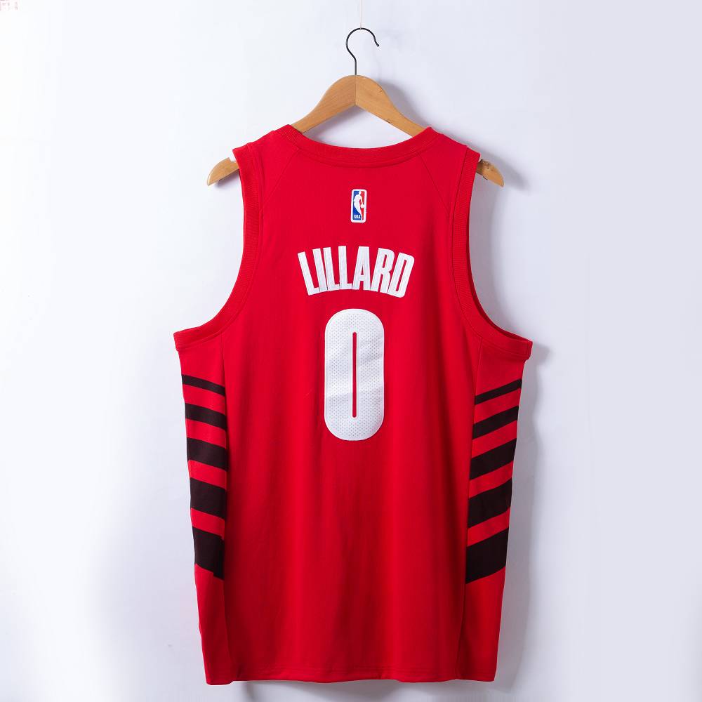 Camiseta Damian Lillard #0 Portland Trail Blazers 2023 Rojo ⋆ MiCamisetaNBA