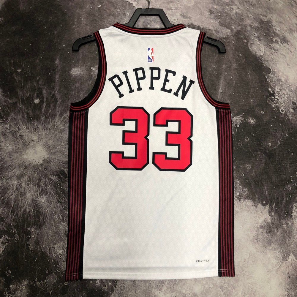 Camiseta Scottie Pippen #33 Chicago Bulls 2023 City Edition Blanco ⋆ ...