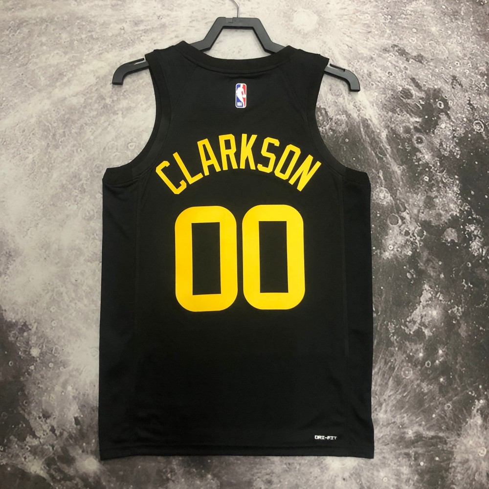 Camiseta Jordan Clarkson #00 Utah Jazz 2023 Negro Jordan Limited ...