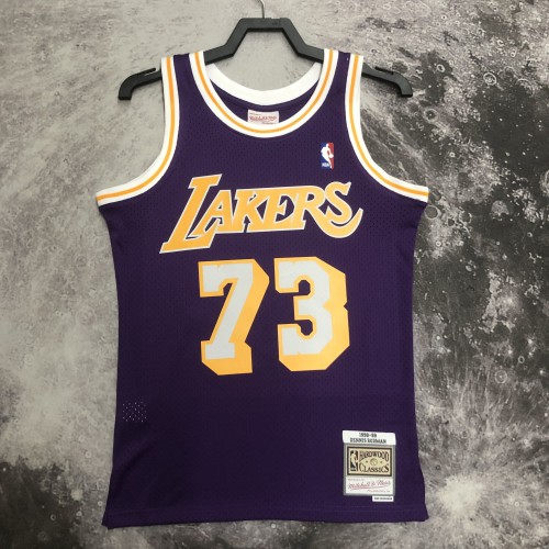 Camiseta Dennis Rodman #73 Los Angeles Lakers 1998/99 Púrpura ⋆ ...