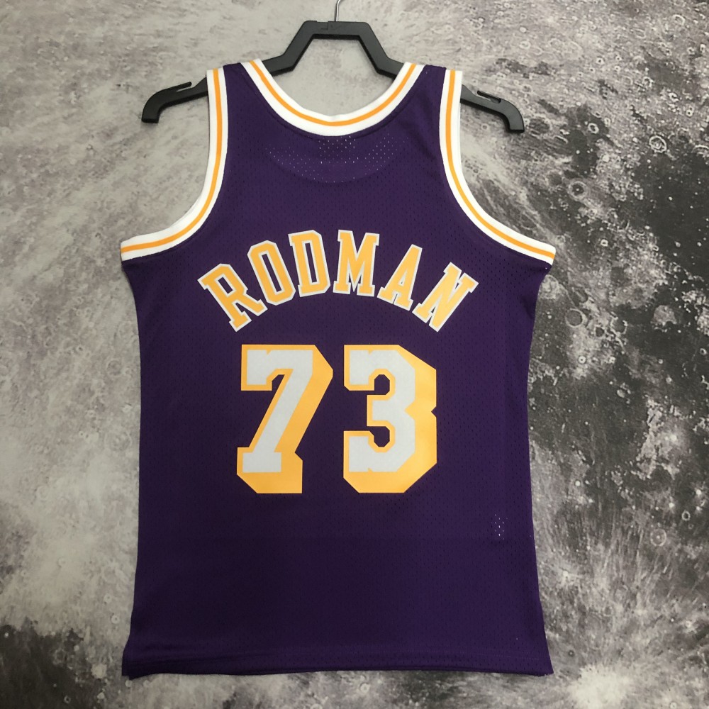 Camiseta Dennis Rodman #73 Los Angeles Lakers 1998/99 Púrpura ⋆ ...