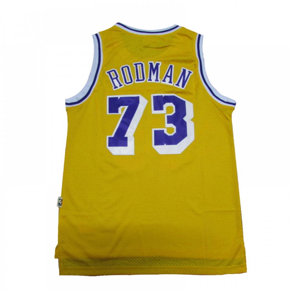 Camiseta Dennis Rodman #73 Los Angeles Lakers Armarillo Icon Edition ⋆ ...