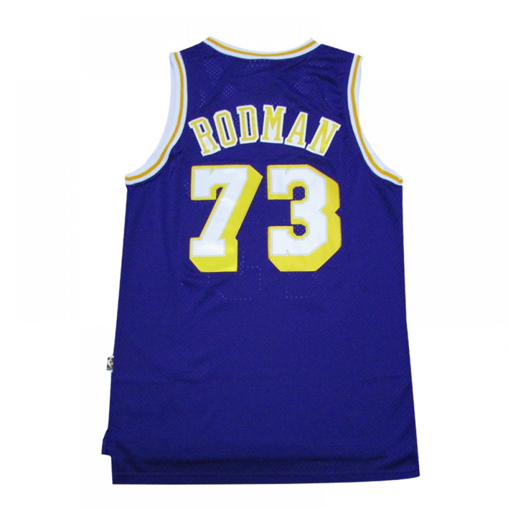 Camiseta Dennis Rodman #73 Los Angeles Lakers Púrpura Icon Edition ⋆ ...
