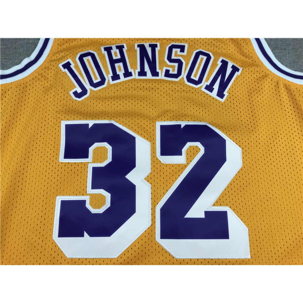 Camiseta Magic Johnson #32 Los Angeles Lakers Amarillo ⋆ MiCamisetaNBA
