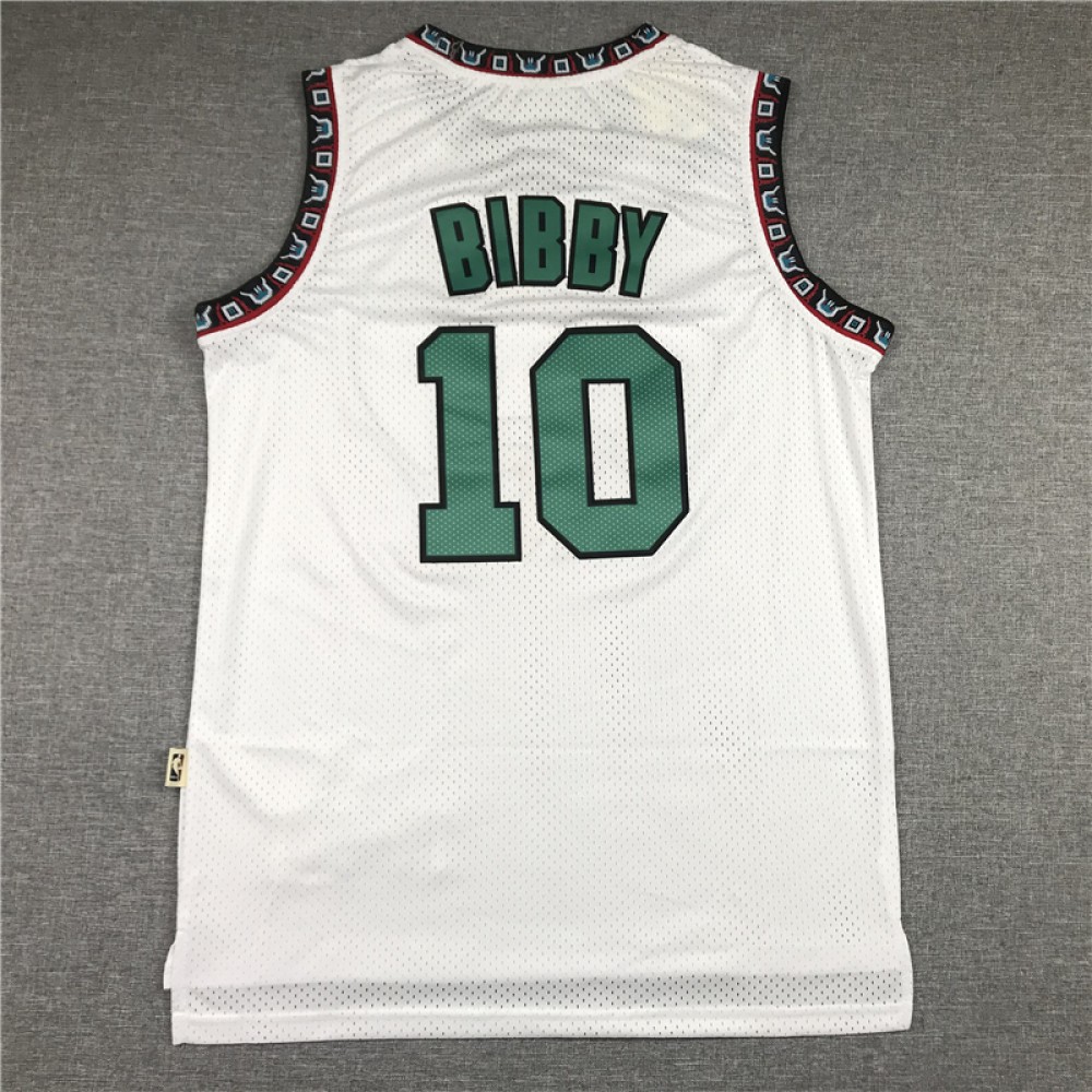 Camiseta Mike Bibby #10 Memphis Grizzlies Blanco Trébol ⋆ MiCamisetaNBA
